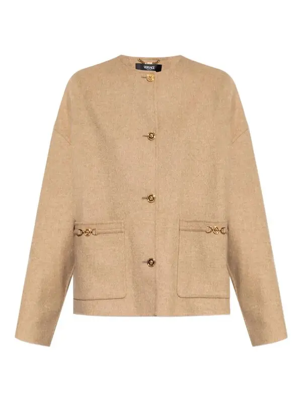 Versace Medusa Buttoned Jacket - Beige