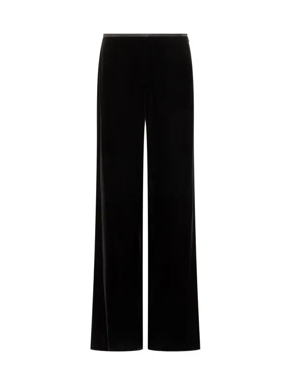 Emporio Armani Velvet Tapered Trousers - Nero