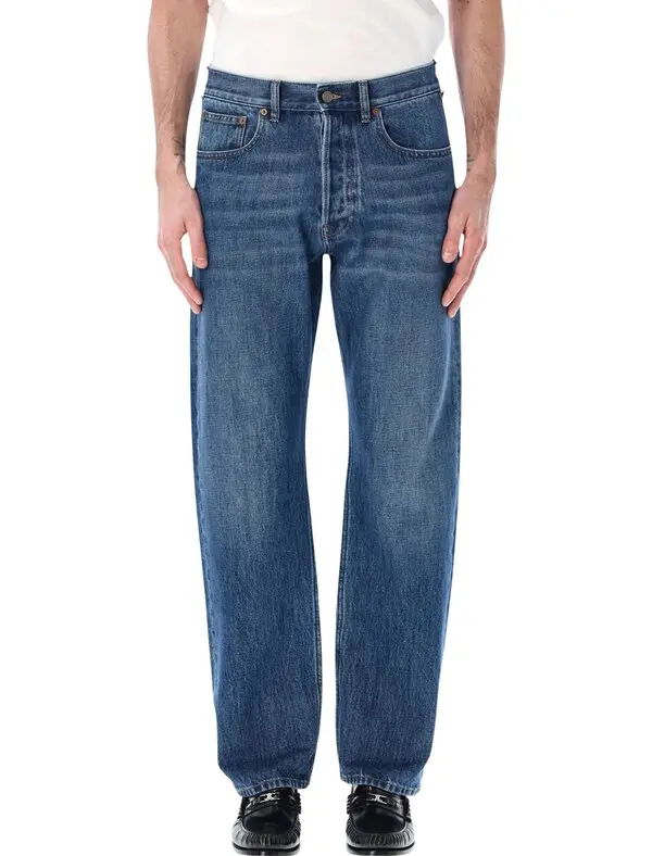 Valentino Garavani Regular Fit Denim Jeans - Medium Blue Denim
