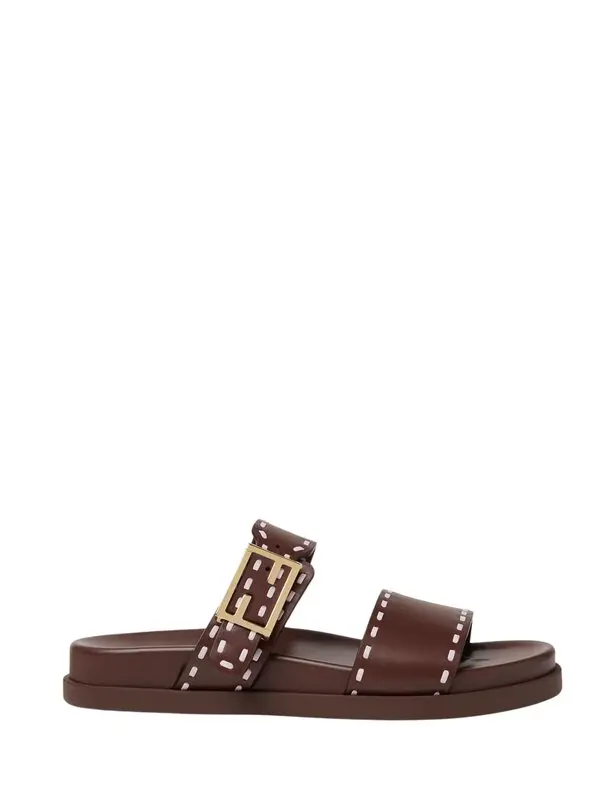Fendi Feel Slingback Sandals With Decorative Buckle