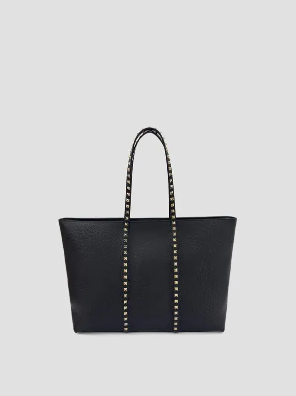 Valentino Garavani Rockstud Mini Tote Handbag - Black