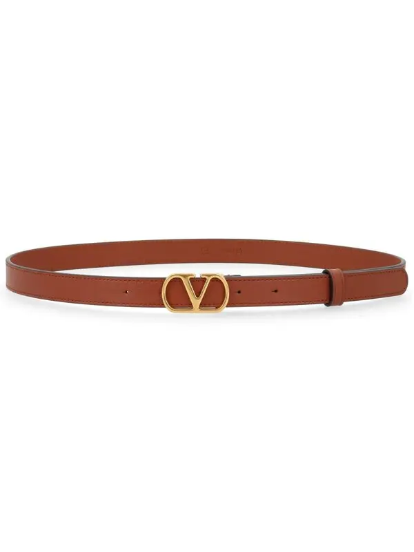 Valentino Garavani Vlogo Signature Reversible Shiny Calfskin Belt 20mm / 1.2 In. For - Brown