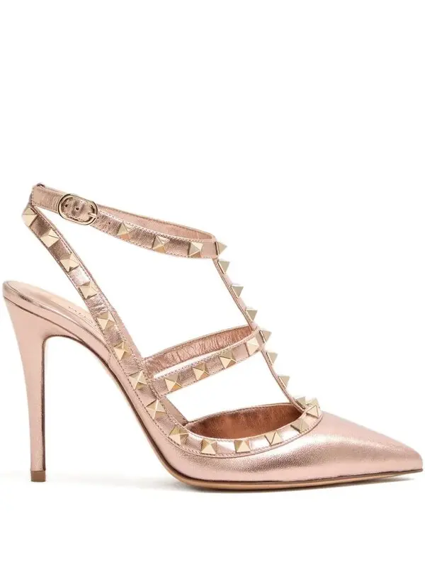 Valentino Garavani Rockstud Ankle Strap Pumps T.100 - Rosecnnll
