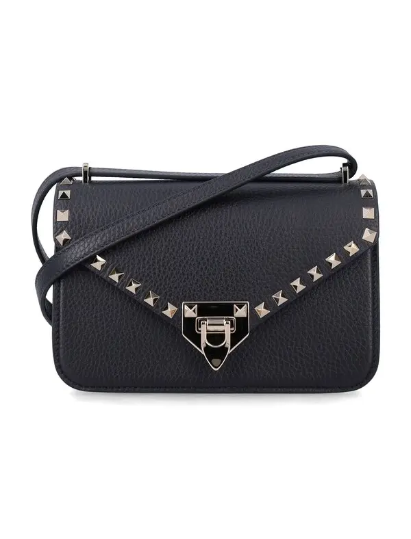 Valentino Garavani Studded Mini Bag With Platinum Finish - Nero