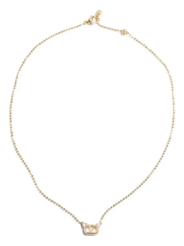 Valentino Garavani Embellished Necklace With Swarovski Crystals - Oro