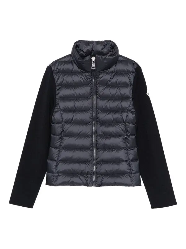 Moncler Quilted Down And Wool Cardigan