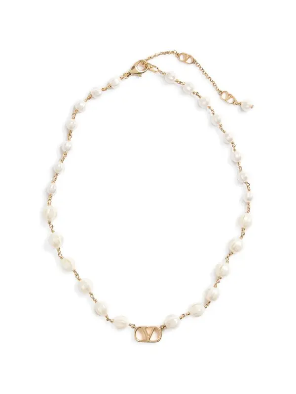 Valentino Garavani Pearl And Vlogo Necklace