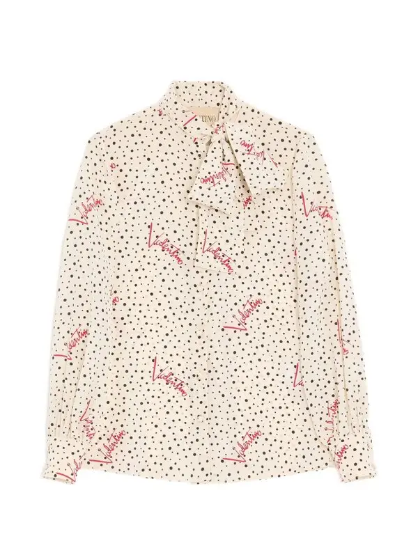 Valentino Garavani Silk Scarf With Front Button Closure, Size - Bianco