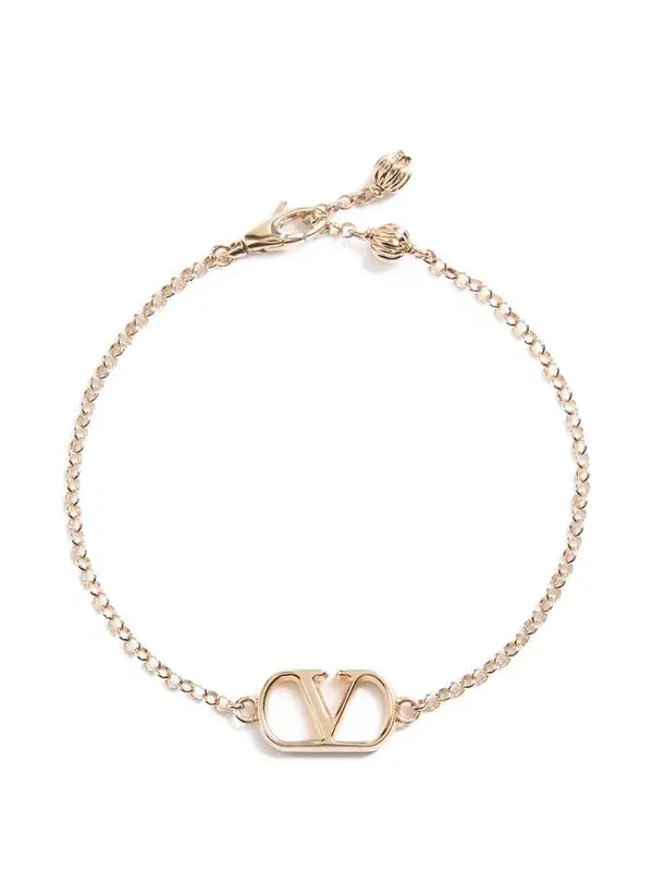 Valentino Garavani Gold-tone Vlogo Chain Bracelet - Oro
