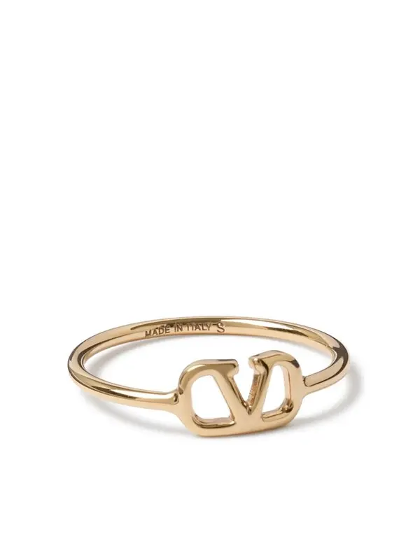 Valentino Garavani Gold-tone Logo Ring - Oro