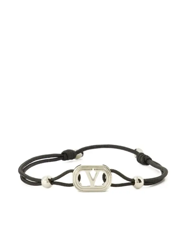 Valentino Garavani Mini Vlogo Adjustable Bracelet - Nero