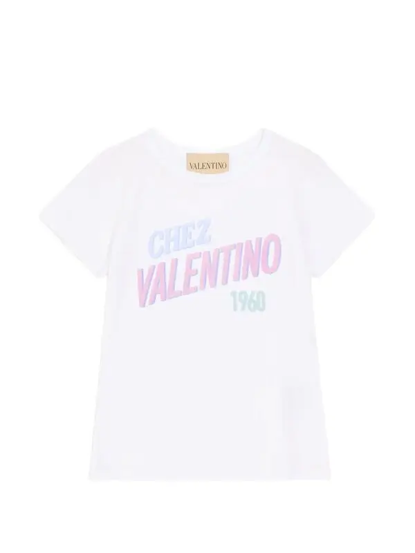 Valentino Garavani Chez 1960" Print Cotton Jersey T-shirt - Bianco