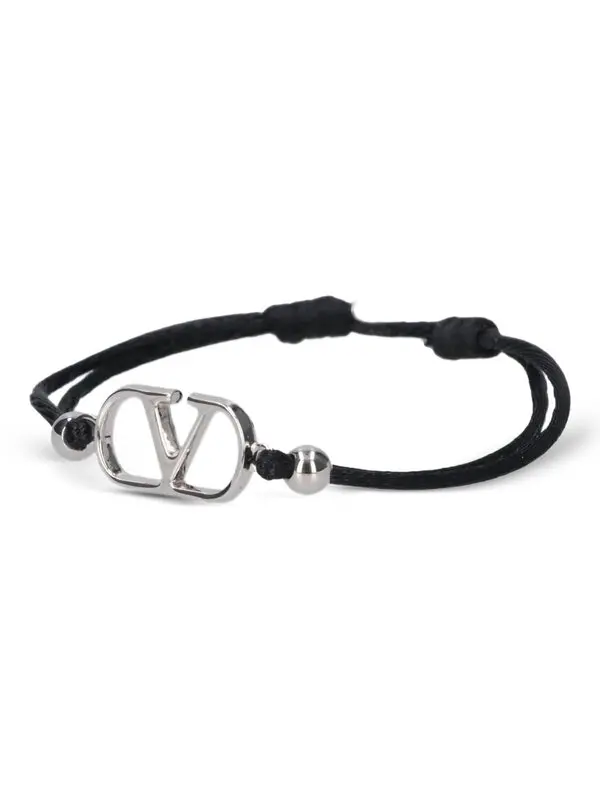 Valentino Garavani Adjustable Mini Vlogo Bracelet - Nero