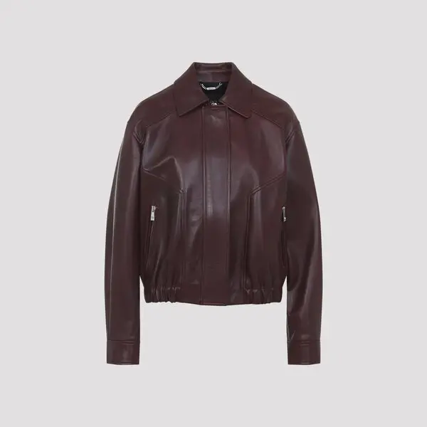 Versace Leather Blouson - Red