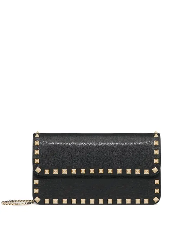Valentino Garavani Mini Studded Leather Handbag With Magnetic Closure - Nero
