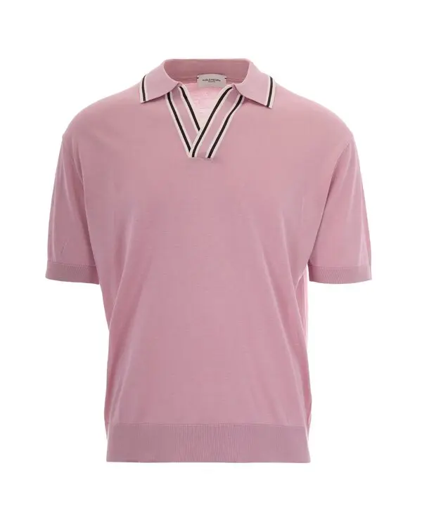 PAOLO PECORA Short-sleeve Knit Polo Shirt