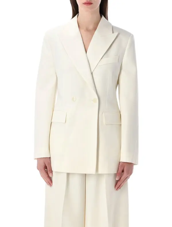 ANINE BING Tailored Double-breasted Blazer - Beige