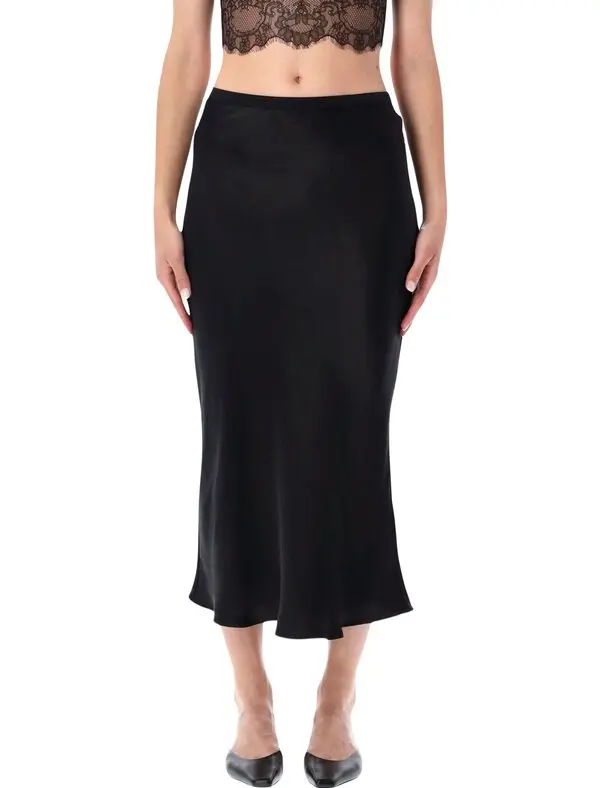 ANINE BING High-waisted Midi Skirt - Nero