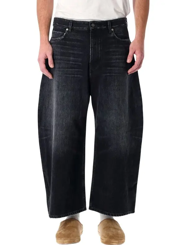 Balenciaga Curved-leg Distressed Jeans - Nero