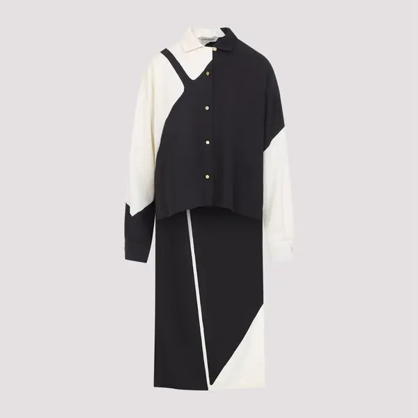 Alberta Ferretti Logo Story Twill Shirt - Black