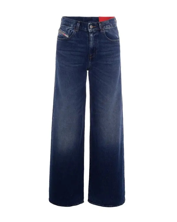 DIESEL® Wide Leg Denim Jeans - Blu