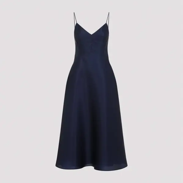 Alberta Ferretti Light Knit Midi Dress - Blue