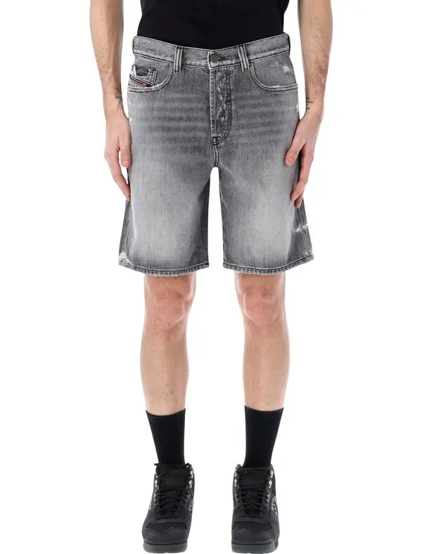 DIESEL® Fix" Regenerative Cotton Denim Shorts - Grey