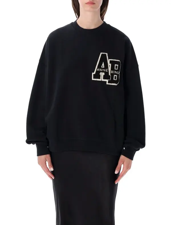 ANINE BING Ab" Collegiate Sweatshirt - Nero