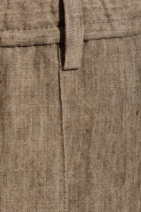 Emporio Armani Linen Pants With Stitching On The Legs