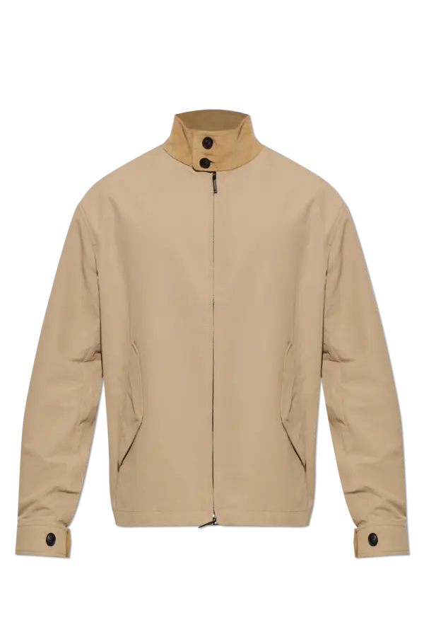 Emporio Armani Jacket With A Stand-up Collar - Beige