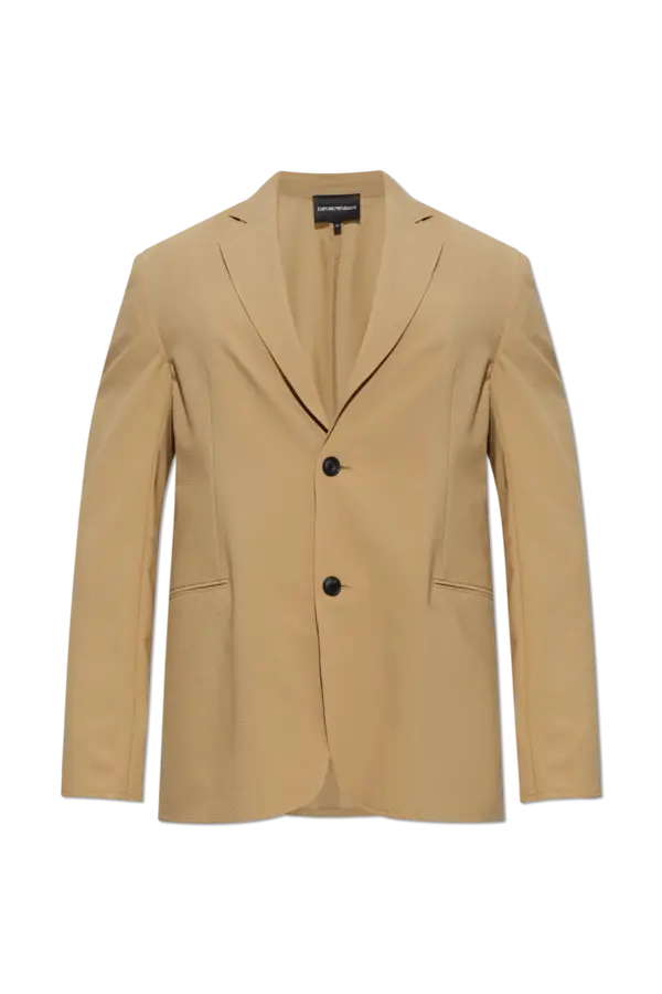 Emporio Armani Blazer With Double Vent - Beige