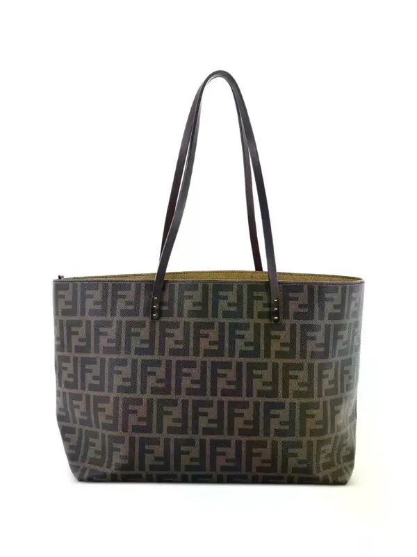 Fendi Roll Zucca Coated Canvas Medium Tote Bag