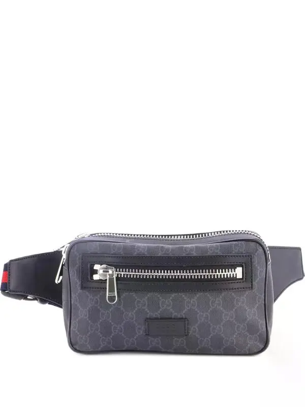 Gucci Gg Coated Canvas Small Belt Bag - Black