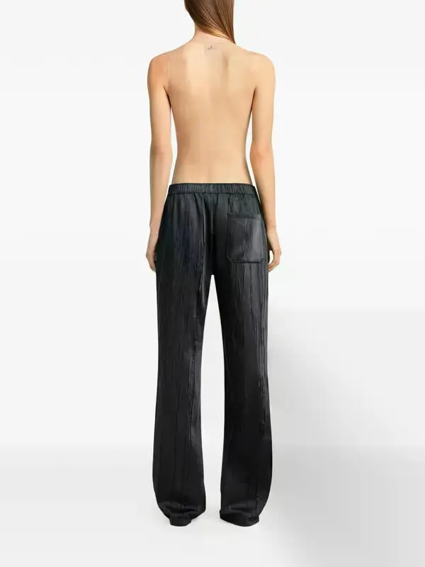 COURREGES Illusion Crinkled-satin Bodysuit