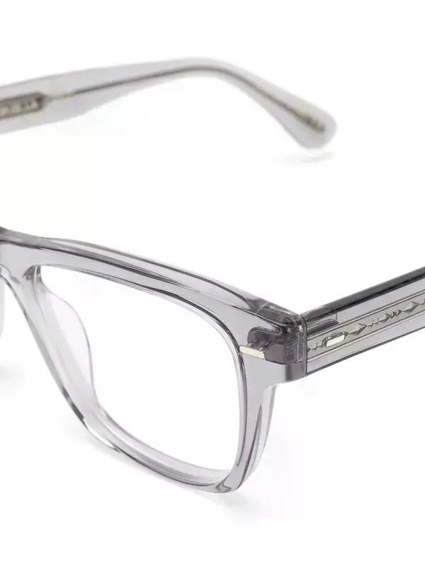 Oliver Spencer Square Transparent-frame Glasses