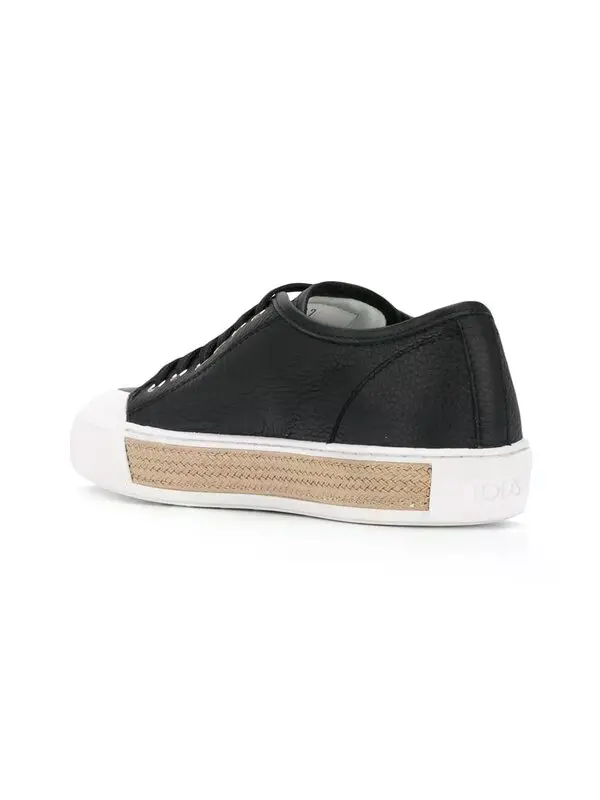 TOD'S Classic Leather Lace-up Sneakers With Cap Toe And Braided Trim