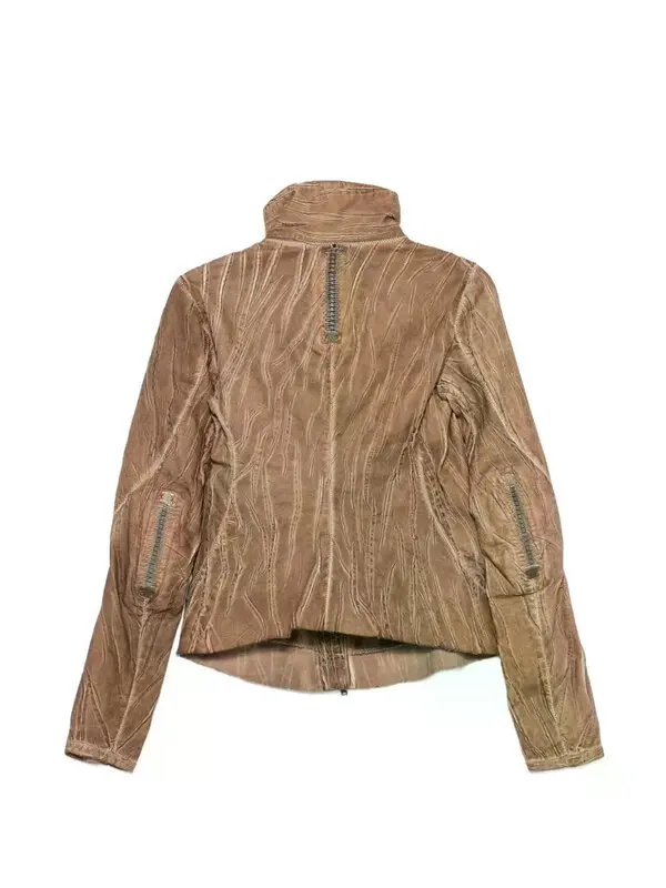ISAAC SELLAM EXPERIENCE Beige Crinkled Effect Jacket