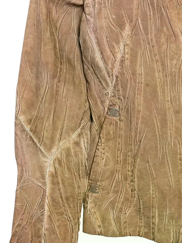 ISAAC SELLAM EXPERIENCE Beige Crinkled Effect Jacket