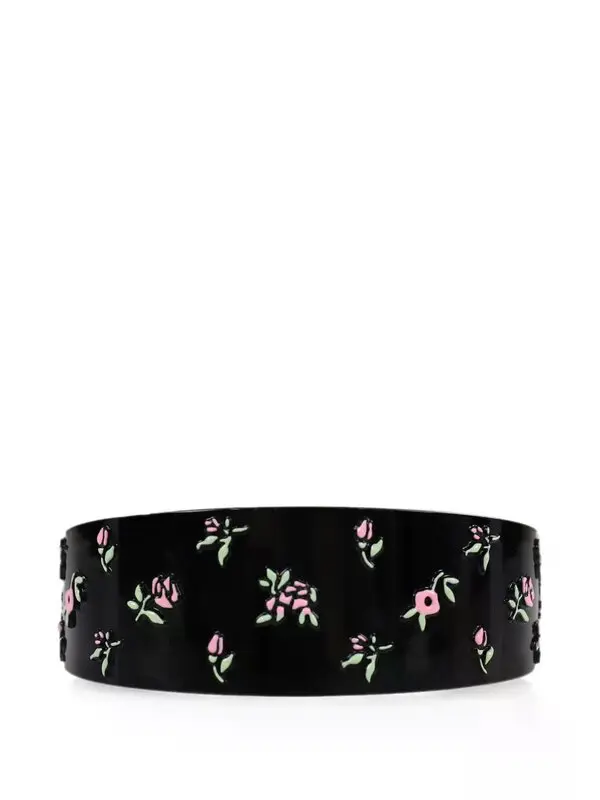 YVMIN Floral Embellished Headband - Black