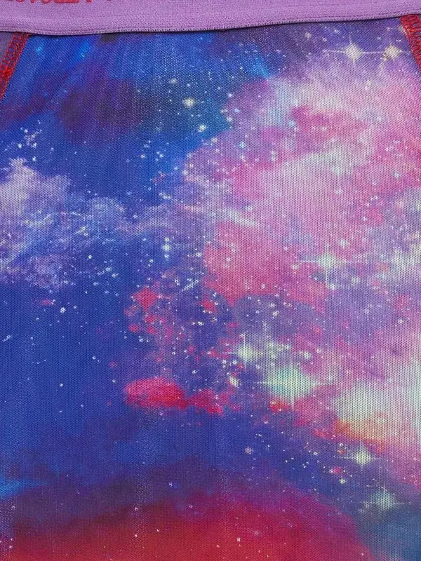 Versace Galaxy Print Sheer Maxi Skirt