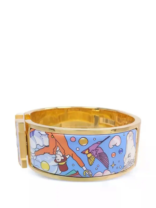 Hermès Dans Les Nuages Clic-clac H Enamel Bracelet