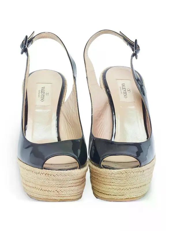 Valentino Garavani Patent Leather Espadrille Sandals