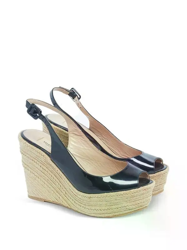 Valentino Garavani Patent Leather Espadrille Sandals