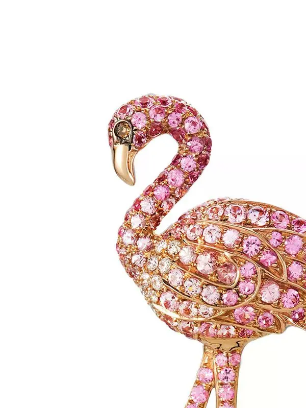 MIO HARUTAKA Flamingo Sapphire And Diamond Earring