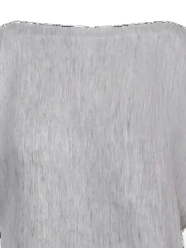 TWP Cap Sleeve Boatneck Top - Grey