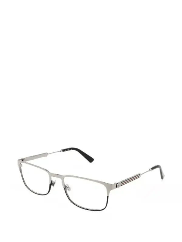 Gucci Rectangle Frame Glasses - Silver