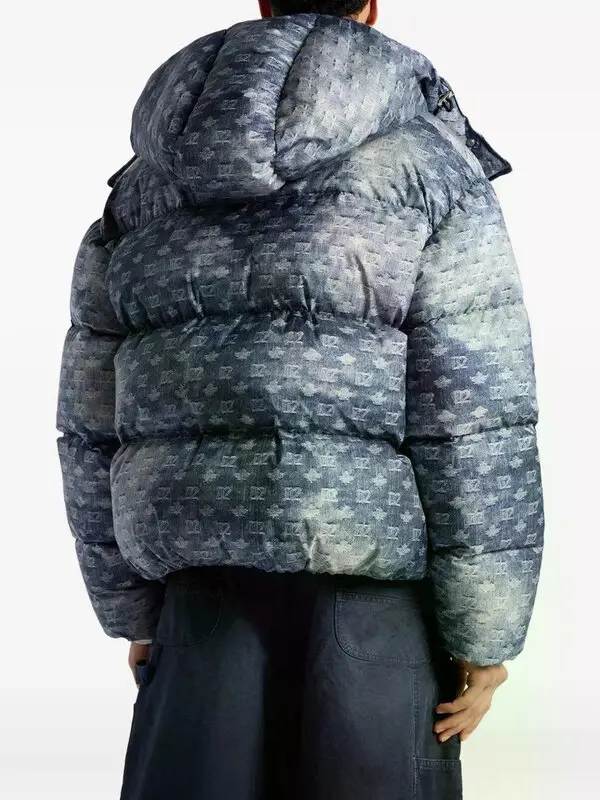 Dsquared2 Monogram Puffer Jacket - Blue