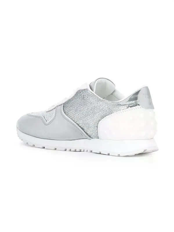 TOD'S Metallic Lace-up Sneakers