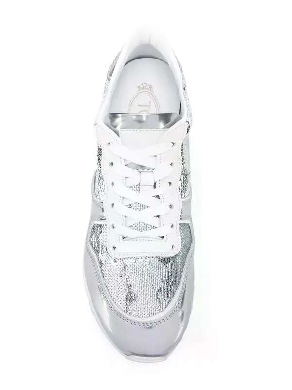 TOD'S Metallic Lace-up Sneakers