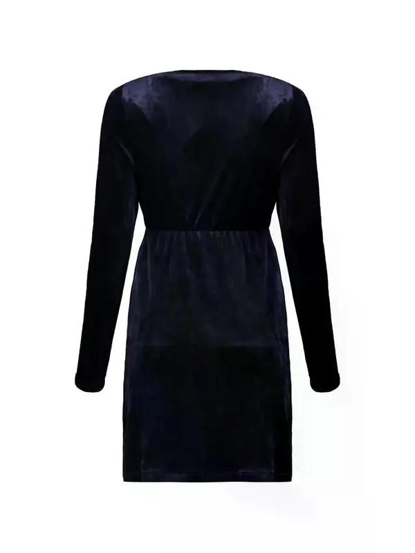 Alberta Ferretti V-neck Long-sleeve Mini Dress
